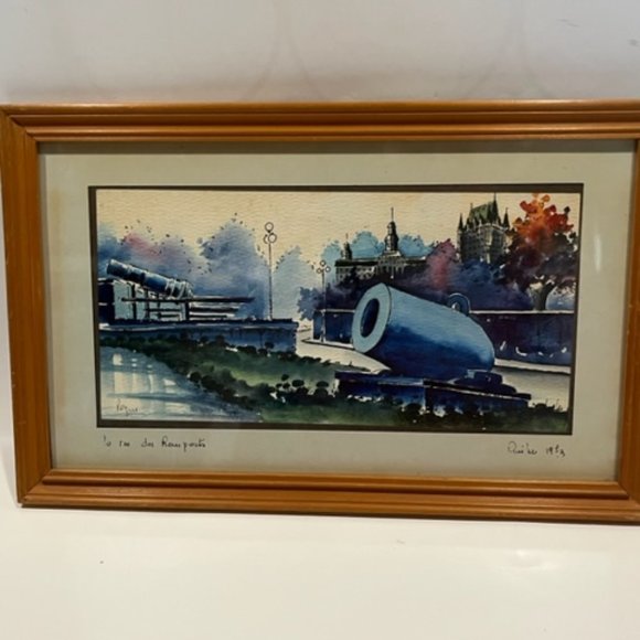 Art | Original Serge Paque Signed Quebec Canadian Artist Watercolor ...